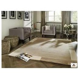 Wollteppich OCI DIE TEPPICHMARKE "Savana Kite" Gr. 6, beige (natur), B:200cm H:6mm L:300cm, Viskose, Wolle, Teppiche, handgekn&uuml;pft, reine Wolle, Wohnzimmer