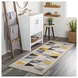 Teppich LIVABLISS "MILANO", bunt (multi), B:80cm H:11mm L:220cm, Kunstfaser, Teppiche, Teppich, Skandi Design, Modern Boho Kurzflor Wohnzimmerteppich, Schlafzimmer