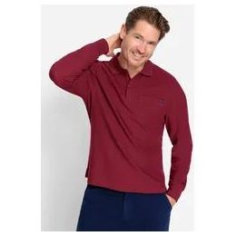 Poloshirt Catamaran "Langarm-Poloshirt", Herren, Gr. 64/66, rot (dunkelrot), 60% Baumwolle, 40% Polyester, unifarben, Shirts