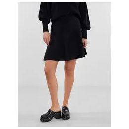 Minirock Y.A.S "YASFONNY HW KNIT SKIRT S. NOOS", Damen, Gr. XXL (44), schwarz, Strick, Obermaterial: 72% Viskose, 28% Polyester, unifarben, regular fit kurz, R&ouml;cke Minirock