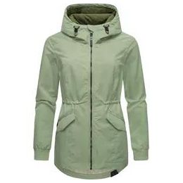 Outdoorjacke Ragwear "Dowey Tech", Damen, Gr. XL (42), gr&uuml;n, Au&szlig;enmaterial: 100% Polyester. Innenfutter: 100% Polyester, tailliert h&uuml;ftbedeckend, hoch geschlossener Ausschnitt, &Auml;rmel ohne &Auml;rmelschlitz elastischer Bund, Jacken Outdoorjacke, stylische wasserdichte &Uuml;bergangsjacke mit gro&szlig;er Kapuze