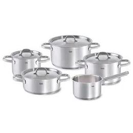 Topf-Set Fissler "Family Line", silber (edelstahlfarben), T&ouml;pfe, extra breiter Sch&uuml;ttrand