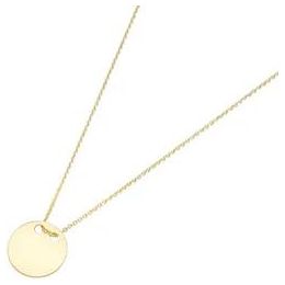 Goldkette Luigi Merano "kleines Pl&auml;ttchen, Gold 585", gold, Halsketten, Damen, 45cm, Gelbgold 585, Goldkette