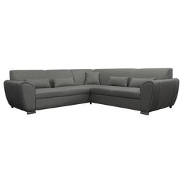 Livetastic Ecksofa, Grau, Textil, 5-Sitzer, F&uuml;llung: Schaumstoff, Ottomane rechts, L-Form, 266x266 cm, Made in EU, R&uuml;cken echt, Wohnzimmer, Sofas & Couches, Wohnlandschaften, Ecksofas