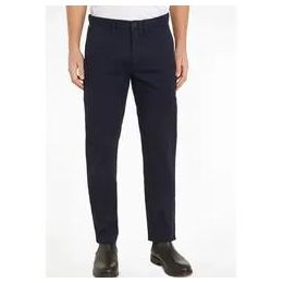 Chinohose Tommy Hilfiger "Chino Denton 1985 PIMA CO", Herren, Gr. 38, L&auml;nge 30, blau, Web, Obermaterial: 96% Baumwolle, 4% Elasthan, unifarben, straight fit lang, Hosen Chinohose, Straight Fit