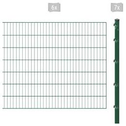 Einstabmattenzaun Arvotec "ESSENTIAL 140 zum Aufschrauben", gr&uuml;n (dunkelgr&uuml;n), H:140cm, Kunststoff, Stahl, Zaunelemente, Zaunh&ouml;he 140 cm, Zaunl&auml;nge 2 - 60 m