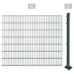 Doppelstabmattenzaun Arvotec "EASY 143 zum Aufschrauben", grau (anthrazit), H:143cm, Kunststoff, Stahl, Zaunelemente, Zaunh&ouml;he 143 cm, Zaunl&auml;nge 2 - 60 m