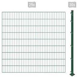 Einstabmattenzaun Arvotec "ESSENTIAL 180 zum Einbetonieren", gr&uuml;n (dunkelgr&uuml;n), H:180cm, Kunststoff, Stahl, Zaunelemente, Zaunh&ouml;he 180 cm, Zaunl&auml;nge 2 - 60 m