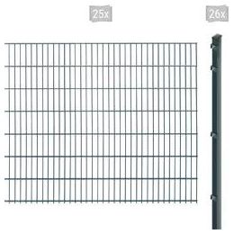 Doppelstabmattenzaun Arvotec "EXCLUSIVE 143 zum Einbetonieren", grau (anthrazit), H:143cm, Kunststoff, Stahl, Zaunelemente, Zaunh&ouml;he 143 cm, Zaunl&auml;nge 2 - 60 m
