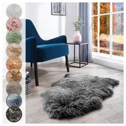 Fellteppich LUXOR living "Schaffell Namika", schwarz, B:60cm H:50mm L:160cm, Lammfell, Teppiche, Fellteppich, echtes Lammfell, weich & flauschig, gro&szlig;e Farbauswahl, in 2 Gr&ouml;&szlig;en