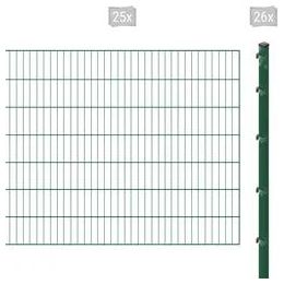 Einstabmattenzaun Arvotec "ESSENTIAL 140 zum Aufschrauben", gr&uuml;n (dunkelgr&uuml;n), H:140cm, Kunststoff, Stahl, Zaunelemente, Zaunh&ouml;he 140 cm, Zaunl&auml;nge 2 - 60 m