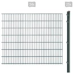 Doppelstabmattenzaun Arvotec "EXCLUSIVE 143 zum Einbetonieren", grau (anthrazit), H:143cm, Kunststoff, Stahl, Zaunelemente, Zaunh&ouml;he 143 cm, Zaunl&auml;nge 2 - 60 m