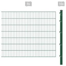 Einstabmattenzaun Arvotec "ESSENTIAL 140 zum Aufschrauben", gr&uuml;n (dunkelgr&uuml;n), H:140cm, Kunststoff, Stahl, Zaunelemente, Zaunh&ouml;he 140 cm, Zaunl&auml;nge 2 - 60 m