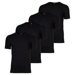 T-Shirt s.Oliver "T-Shirt 4er Pack", Damen, Gr. S, schwarz, Obermaterial: 95% Baumwolle CO. 5% Elasthan EL., Shirts T-Shirt