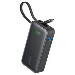 Anker Powerbank "Nano Power Bank (30 W, integriertes USB-C-Kabel)", schwarz, 10.000mAh, Akkumulatoren