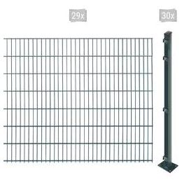Doppelstabmattenzaun Arvotec "EASY 143 zum Aufschrauben", grau (anthrazit), H:143cm, Kunststoff, Stahl, Zaunelemente, Zaunh&ouml;he 143 cm, Zaunl&auml;nge 2 - 60 m