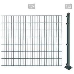 Doppelstabmattenzaun Arvotec "EASY 143 zum Aufschrauben", grau (anthrazit), H:143cm, Kunststoff, Stahl, Zaunelemente, Zaunh&ouml;he 143 cm, Zaunl&auml;nge 2 - 60 m