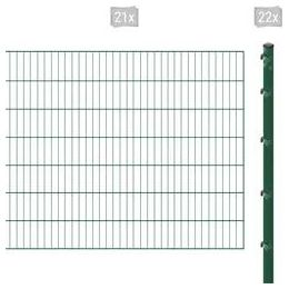 Einstabmattenzaun Arvotec "ESSENTIAL 140 zum Aufschrauben", gr&uuml;n (dunkelgr&uuml;n), H:140cm, Kunststoff, Stahl, Zaunelemente, Zaunh&ouml;he 140 cm, Zaunl&auml;nge 2 - 60 m