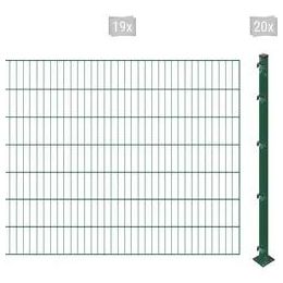 Einstabmattenzaun Arvotec "ESSENTIAL 140 zum Einbetonieren", gr&uuml;n (dunkelgr&uuml;n), H:140cm, Kunststoff, Stahl, Zaunelemente, Zaunh&ouml;he 140 cm, Zaunl&auml;nge 2 - 60 m