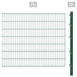 Einstabmattenzaun Arvotec "ESSENTIAL 140 zum Aufschrauben", gr&uuml;n (dunkelgr&uuml;n), H:140cm, Kunststoff, Stahl, Zaunelemente, Zaunh&ouml;he 140 cm, Zaunl&auml;nge 2 - 60 m