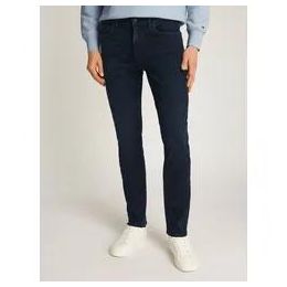 Straight-Jeans Tommy Hilfiger "CORE DENTON", Herren, Gr. 38, L&auml;nge 32, blau (blau schwarz), Denim/Jeans, Obermaterial: 45% Baumwolle, 35% Viskose, 10% Lyocell, 8% Elastomultiester, 2% Elasthan, straight fit, Jeans Straight-Jeans
