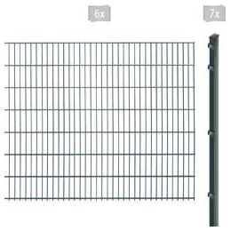 Doppelstabmattenzaun Arvotec "EXCLUSIVE 143 zum Einbetonieren", grau (anthrazit), H:143cm, Kunststoff, Stahl, Zaunelemente, Zaunh&ouml;he 143 cm, Zaunl&auml;nge 2 - 60 m