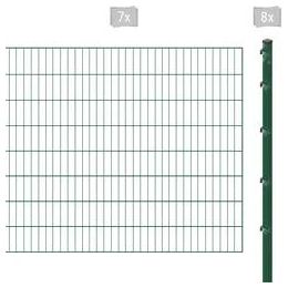 Einstabmattenzaun Arvotec "ESSENTIAL 160 zum Aufschrauben", gr&uuml;n (dunkelgr&uuml;n), H:160cm, Kunststoff, Stahl, Zaunelemente, Zaunh&ouml;he 160 cm, Zaunl&auml;nge 2 - 60 m