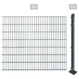 Doppelstabmattenzaun Arvotec "EASY 143 zum Aufschrauben", grau (anthrazit), H:143cm, Kunststoff, Stahl, Zaunelemente, Zaunh&ouml;he 143 cm, Zaunl&auml;nge 2 - 60 m