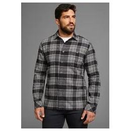 MAN'S WORLD Flanellhemd MAN'S WORLD, Herren, Gr. 5XL (51/52), N-Gr, schwarz (anthrazit kariert), Flanell, Obermaterial: 100% Baumwolle, kariert, regular fit, Hemden, mit Brusttasche
