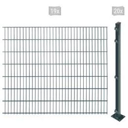 Doppelstabmattenzaun Arvotec "EASY 143 zum Aufschrauben", grau (anthrazit), H:143cm, Kunststoff, Stahl, Zaunelemente, Zaunh&ouml;he 143 cm, Zaunl&auml;nge 2 - 60 m