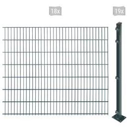 Doppelstabmattenzaun Arvotec "EASY 143 zum Aufschrauben", grau (anthrazit), H:143cm, Kunststoff, Stahl, Zaunelemente, Zaunh&ouml;he 143 cm, Zaunl&auml;nge 2 - 60 m