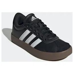 Sneaker Adidas SPORTSWEAR "VL COURT 3.0", Kinder, Gr. 36, schwarz-wei&szlig; (core schwarz, cloud wei&szlig;, gum5), Leder, Synthetik, Schuhe Sneaker, inspiriert vom Design des Adidas samba, f&uuml;r Kinder