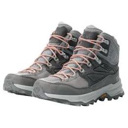 Wanderschuh Jack Wolfskin "CYROX TEXAPORE MID W", Damen, Gr. UK 5,5 - EU 39, Normalschaft, braun (pebble), Obermaterial: Synthetik. Obermaterial 2: Textilmaterial. Futter: Polyester, Schuhe Wanderschuh