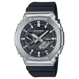 Smartwatch Casio G-SHOCK, schwarz (schwarz, silberfarben, schwarz), Smartwatches, Herren, Smartwatch, Armbanduhr, Herrenuhr, Bluetooth, Resinarmband,Weltzeit, Phone Finder