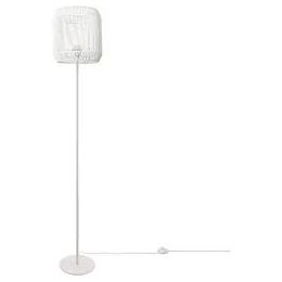 Paco Home Stehlampe "Pedro", wei&szlig; (wei&szlig;, wei&szlig;), 1, &Oslash; 28cm H: 150,5cm, Leuchten, moderne LED Lampe in Boho Optik, Wohnzimmer, Schlafzimmer, Fassung E27, Stehlampe