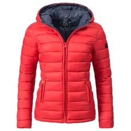 Steppjacke Marikoo "Luci", Damen, Gr. XXL (44), rot, Obermaterial: 100% Nylon. Futter: 100% Polyester. Wattierung: 100% Polyester. &Auml;rmelfutter: 100% Polyester, figurbetont h&uuml;ftbedeckend, &Auml;rmel ohne &Auml;rmelschlitz normaler Saum, Jacken Steppjacke, modische Damen &Uuml;bergangsjacke mit gro&szlig;er Kapuze