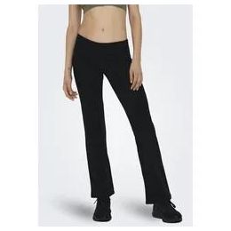 Leggings Only Play "ONPFOLD MW JAZZ JRS PNT NOOS", Damen, Gr. S (36), N-Gr, schwarz, Jersey, Obermaterial: 92% Baumwolle, 8% Elasthan, unifarben, ausgestellt normal, Hosen Leggings