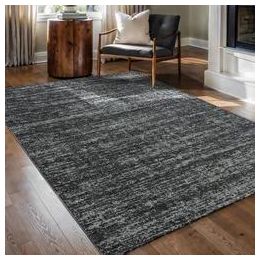 Teppich Sanat "Oslo", schwarz, B:160cm H:10mm L:230cm, Kunstfaser, Teppiche, Teppich, meliert robuster Kurzflor, Wohnzimmer, Schlafzimmer, auch als L&auml;ufer