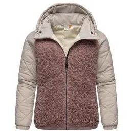 Outdoorjacke Ragwear "Leeloo", Damen, Gr. M (38), lila (mauve), Obermaterial: 100% Polyester. Obermaterial &Auml;rmel: 100% Polyester. Innenfutter: 100% Polyester. Wattierung: 100% Polyester, l&auml;ssig geschnitten h&uuml;ftbedeckend, &Auml;rmel ohne &Auml;rmelschlitz elastischer Bund mit Gummizug, Jacken Outdoorjacke, Damen &Uuml;bergangsjacke aus Teddyfleece mit gesteppten &Auml;rmeln