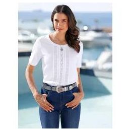 Rundhalsshirt Inspirationen "Kurzarm-Shirt", Damen, Gr. 54, wei&szlig;, 50% Baumwolle, 50% Modal, unifarben, Rundhals, Shirts Rundhalsshirt