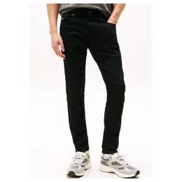 Tommy Hilfiger Slim-fit-Jeans TOMMY JEANS "Austin Slim Tapered", Herren, Gr. 32, L&auml;nge 30, schwarz (denim schwarz 1bz), Denim/Jeans, Obermaterial: 90% Baumwolle, 8% Elastomultiester, 2% Elasthan, slim fit, Jeans Slim-fit-Jeans, zum Kn&ouml;chel hin schmaler werdende Jeans mit mittlerer Leibh&ouml;he