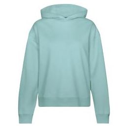 Sweatshirt TRIGEMA "TRIGEMA D&uuml;nner Oversize-Hoodie", Damen, Gr. XXL, blau (gletscher), Sweatware, 50% Baumwolle, 50% Polyester, Basic, Sweatshirts Sweatshirt