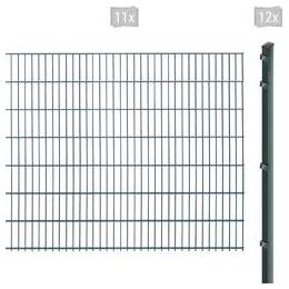 Doppelstabmattenzaun Arvotec "EXCLUSIVE 143 zum Einbetonieren", grau (anthrazit), H:143cm, Kunststoff, Stahl, Zaunelemente, Zaunh&ouml;he 143 cm, Zaunl&auml;nge 2 - 60 m