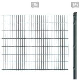 Doppelstabmattenzaun Arvotec "EXCLUSIVE 143 zum Einbetonieren", grau (anthrazit), H:143cm, Kunststoff, Stahl, Zaunelemente, Zaunh&ouml;he 143 cm, Zaunl&auml;nge 2 - 60 m