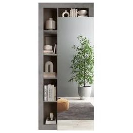 Garderobenschrank Home Affaire "Hamburg, Breite 91 cm", wei&szlig; (wei&szlig;, beton optik), B:91cm H:209cm T:30cm, Schr&auml;nke, Garderobenschrank, H&ouml;he 209 cm