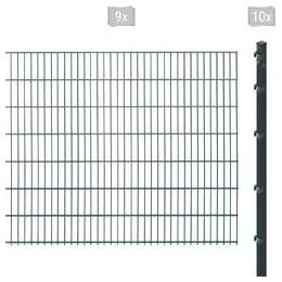 Doppelstabmattenzaun Arvotec "ESSENTIAL 143 zum Einbetonieren", grau (anthrazit), H:143cm, Kunststoff, Stahl, Zaunelemente, Zaunh&ouml;he 143 cm, Zaunl&auml;nge 2 - 60 m