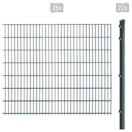 Doppelstabmattenzaun Arvotec "EXCLUSIVE 143 zum Einbetonieren", grau (anthrazit), H:143cm, Kunststoff, Stahl, Zaunelemente, Zaunh&ouml;he 143 cm, Zaunl&auml;nge 2 - 60 m