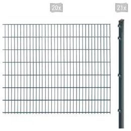 Doppelstabmattenzaun Arvotec "EXCLUSIVE 143 zum Einbetonieren", grau (anthrazit), H:143cm, Kunststoff, Stahl, Zaunelemente, Zaunh&ouml;he 143 cm, Zaunl&auml;nge 2 - 60 m