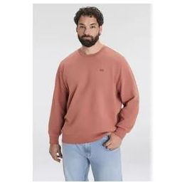 Levi's Sweatshirt LEVI'S PLUS "BIG ORIGINAL HM CREW", Herren, Gr. 4XL (72/74), rot (etruscan rot), Sweatware, Obermaterial: 100% Baumwolle, h&uuml;ftbedeckend, Rundhals, Sweatshirts Sweatshirt, mit Batwing-Logobadge