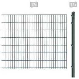 Doppelstabmattenzaun Arvotec "EXCLUSIVE 143 zum Einbetonieren", grau (anthrazit), H:143cm, Kunststoff, Stahl, Zaunelemente, Zaunh&ouml;he 143 cm, Zaunl&auml;nge 2 - 60 m